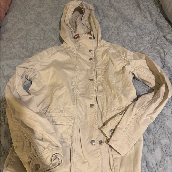 GAP | Jackets & Coats | Gap Womens Beige Hooded Utility Jacket | Poshmark